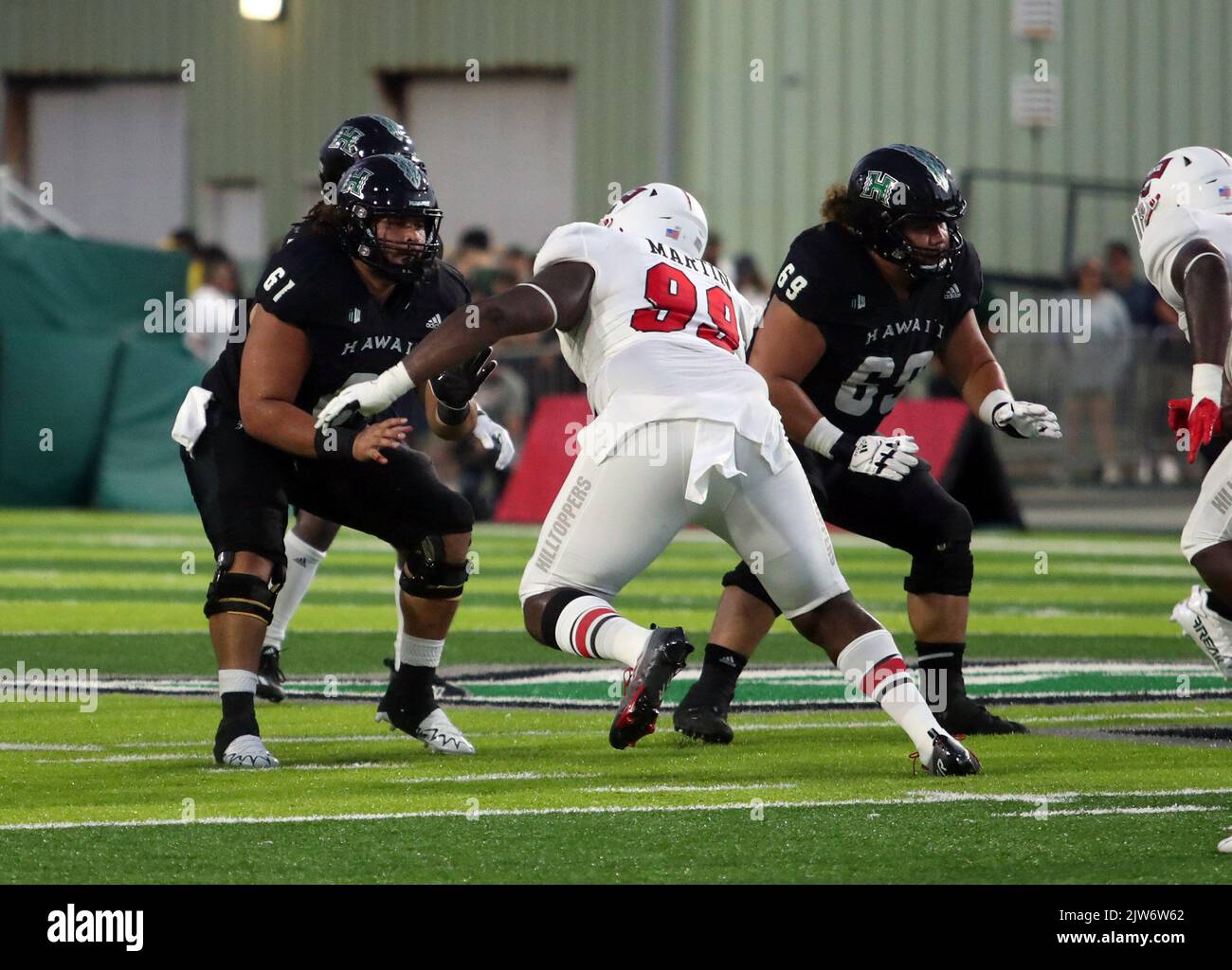 September 3, 2022 - Hawaii Rainbow Warriors offensive lineman Eliki ...