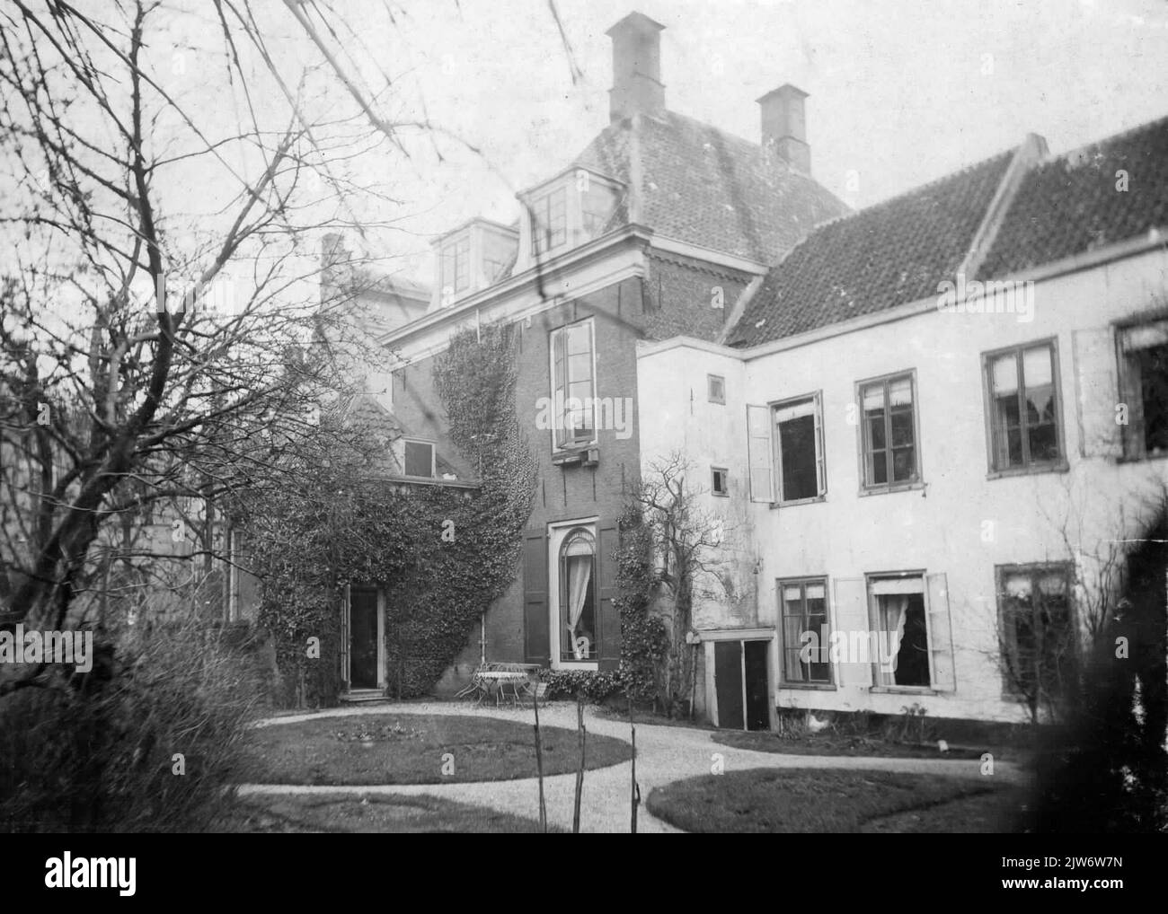 View on a part of the garden of the building Drift 8 in Utrecht Stock ...