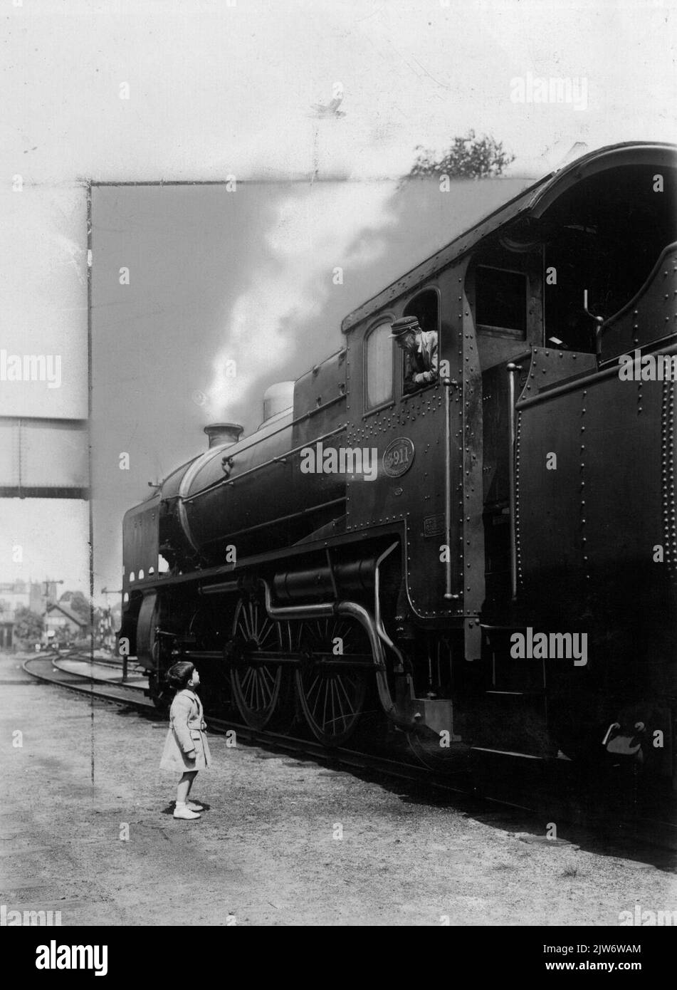 Image of a child in conversation with the driver in the steam ...