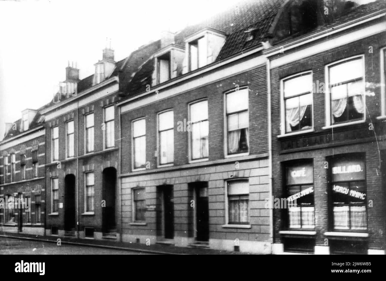 View of the facades of a few houses in the Oude Kerkstraat in Utrecht ...