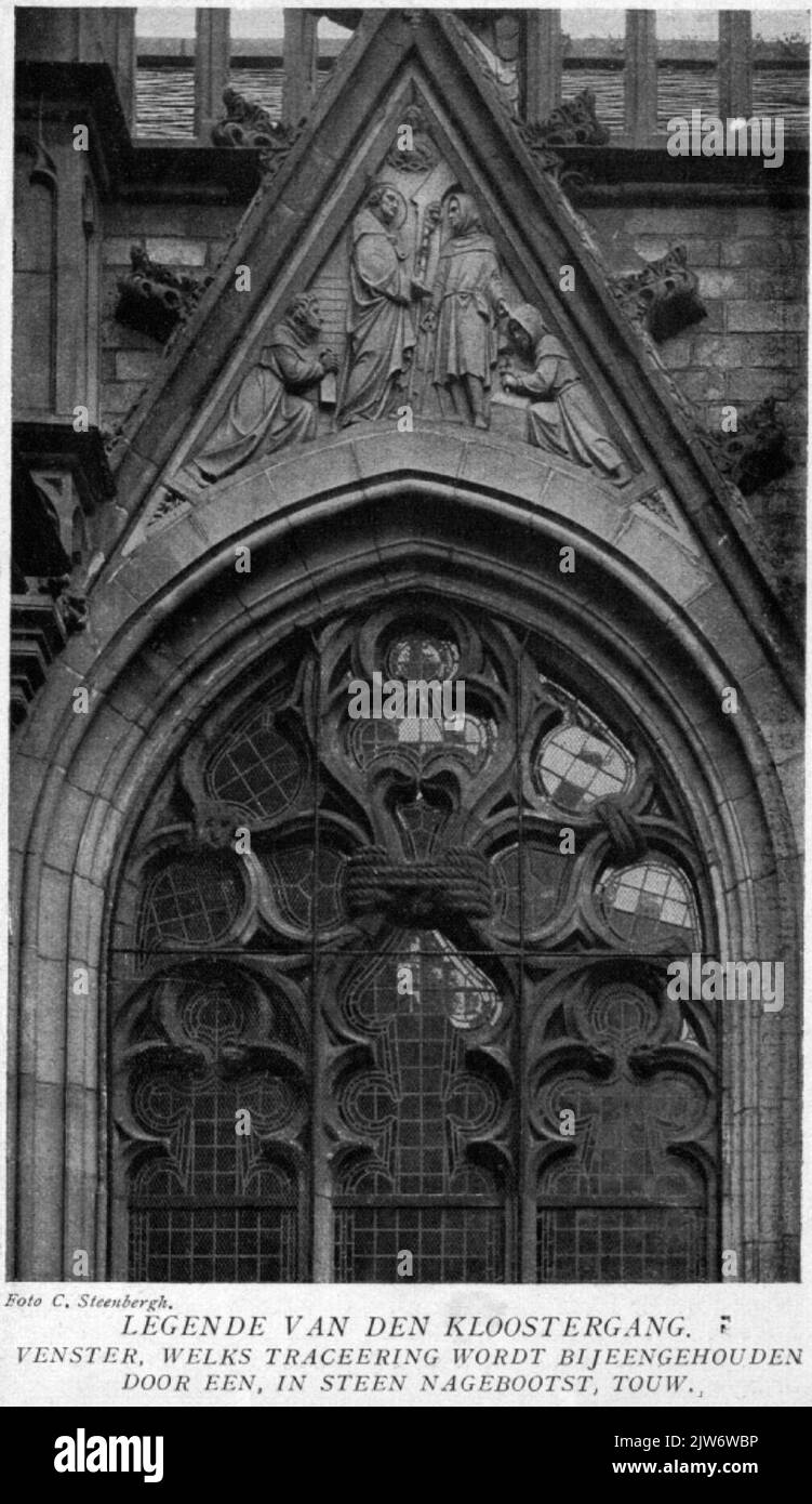 View of the upper part of one of the windows of the Cross of the ...