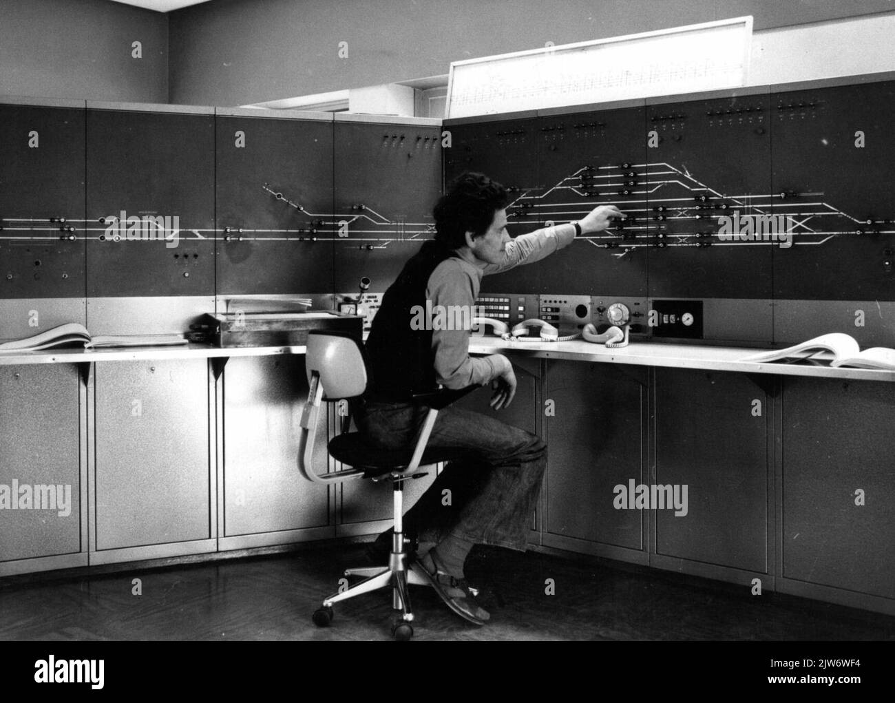 Train control room Black and White Stock Photos & Images - Alamy