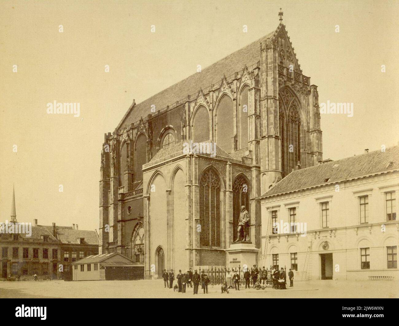 View of the Domkerk on the Munsterkerkhof in Utrecht, from the ...