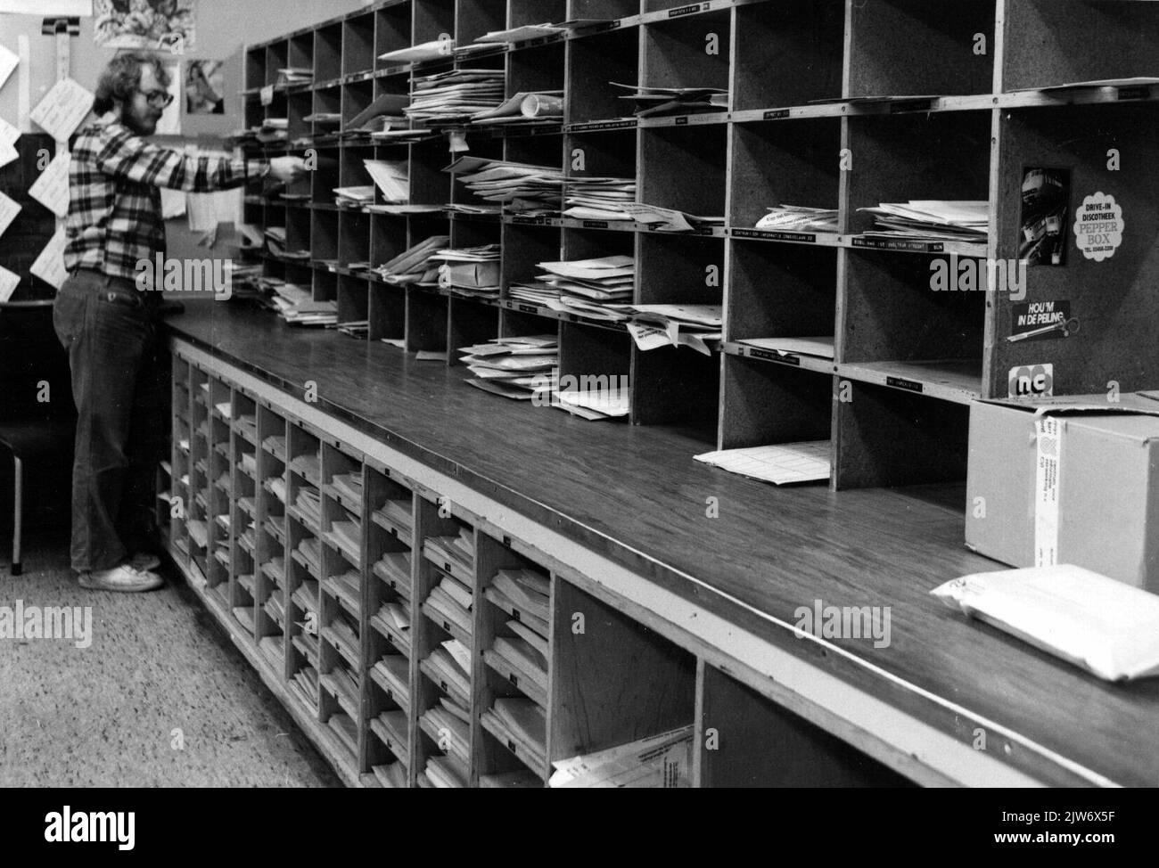 Interior of the mailroom in the main building III of the N.S. in ...