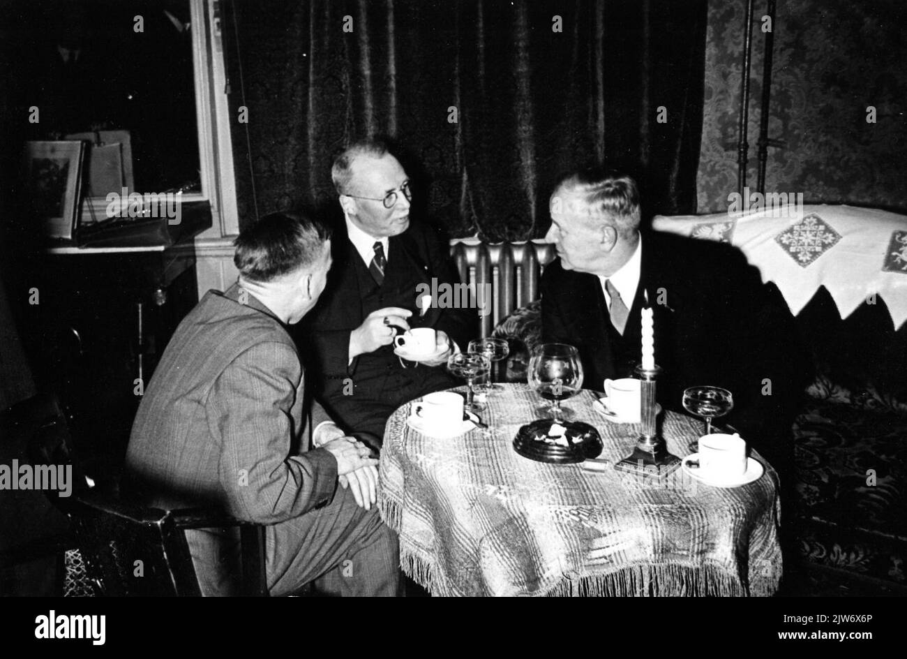 Image of the farewell of president director ir. W. Hupkes (right) of ...