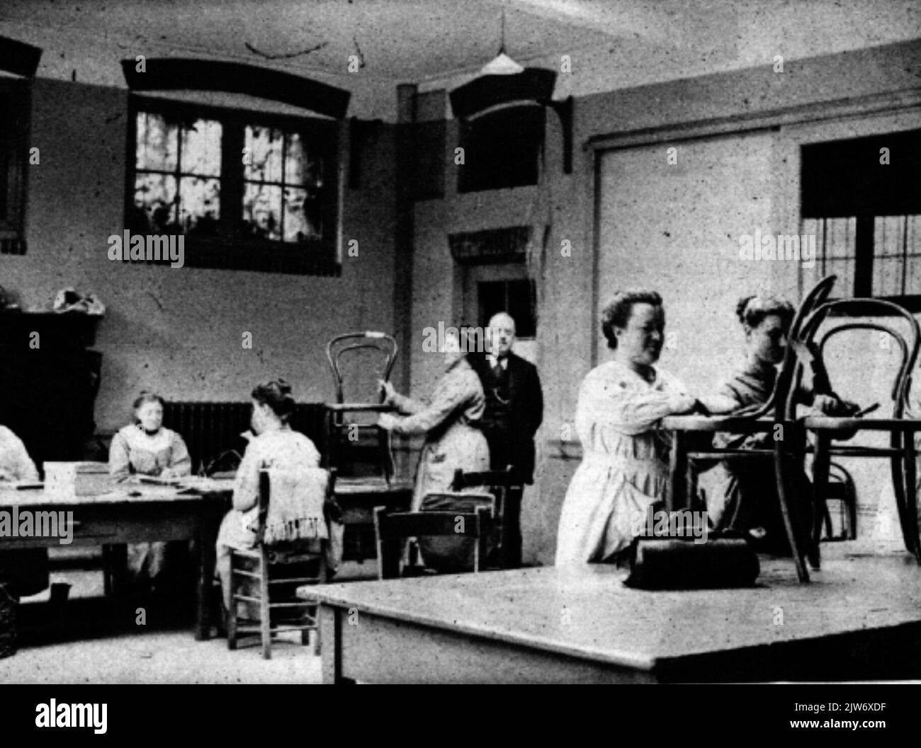 Interior of the work design for the blind of the association for ...