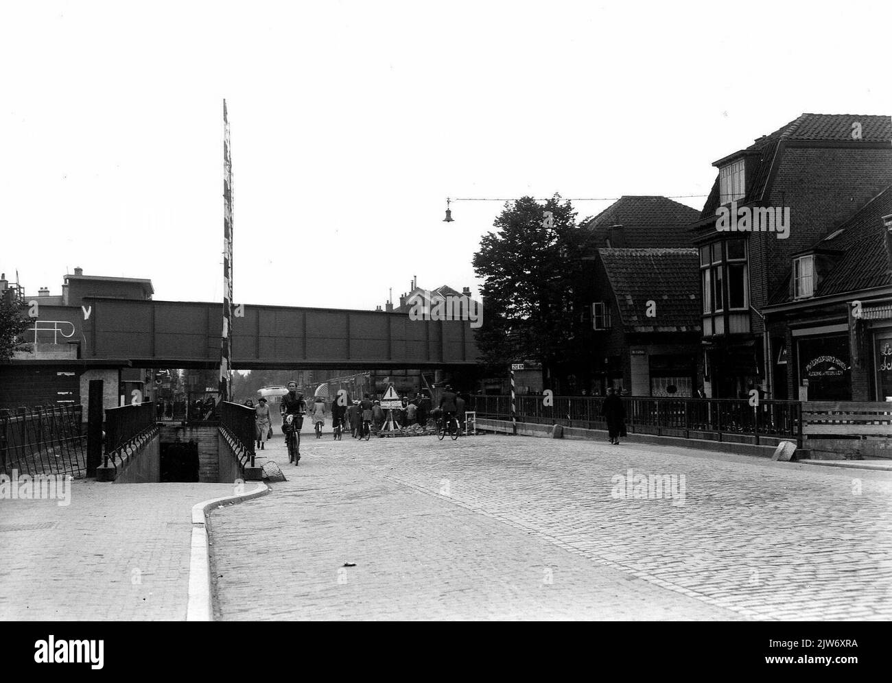 View of the railway viaduct across the Amsterdamsestraatweg in Utrecht ...