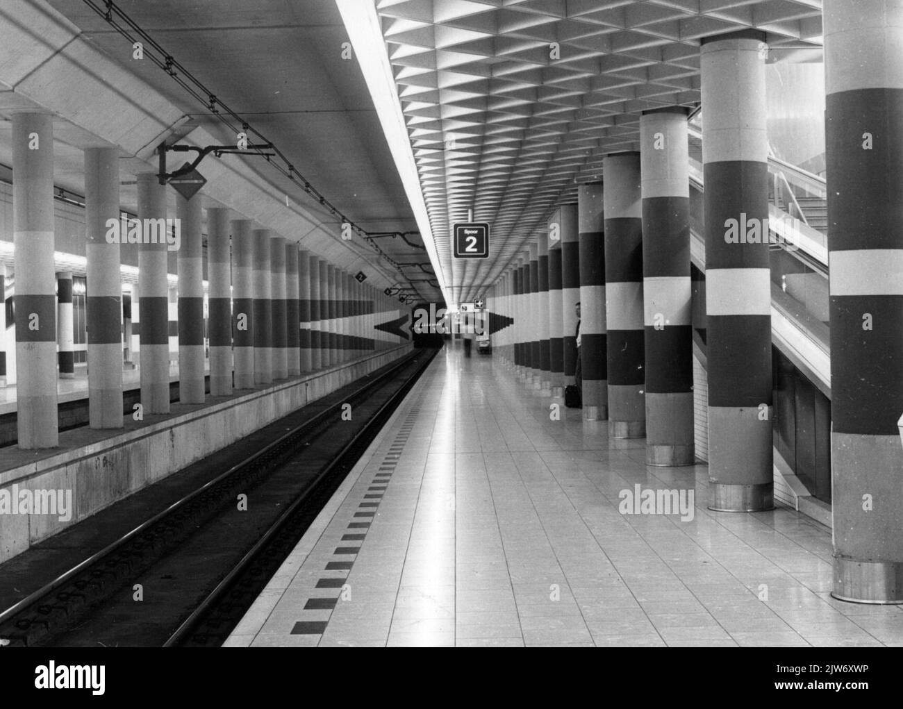 Face in the station hall of the N.S. station Schiphol in Amsterdam with ...