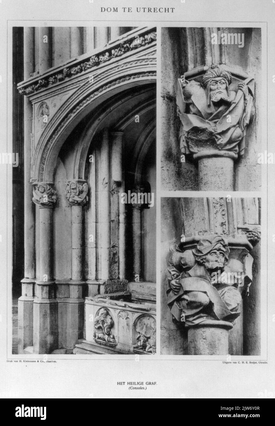 Interior of the Domkerk (Domplein) in Utrecht: part of the arch of the ...