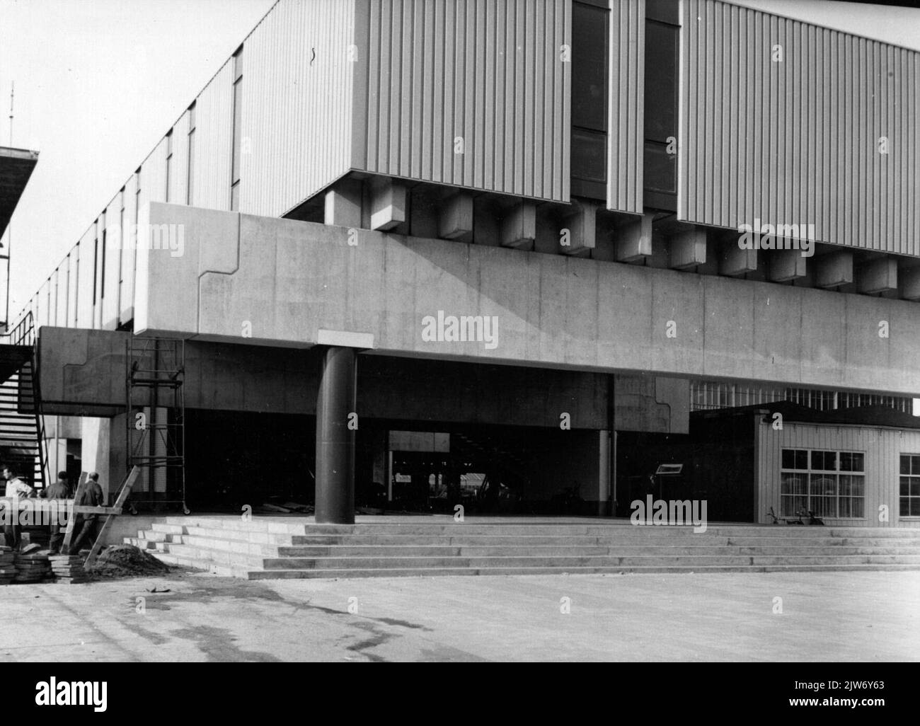 View of the entrance of the Traverse under construction at the N.S ...