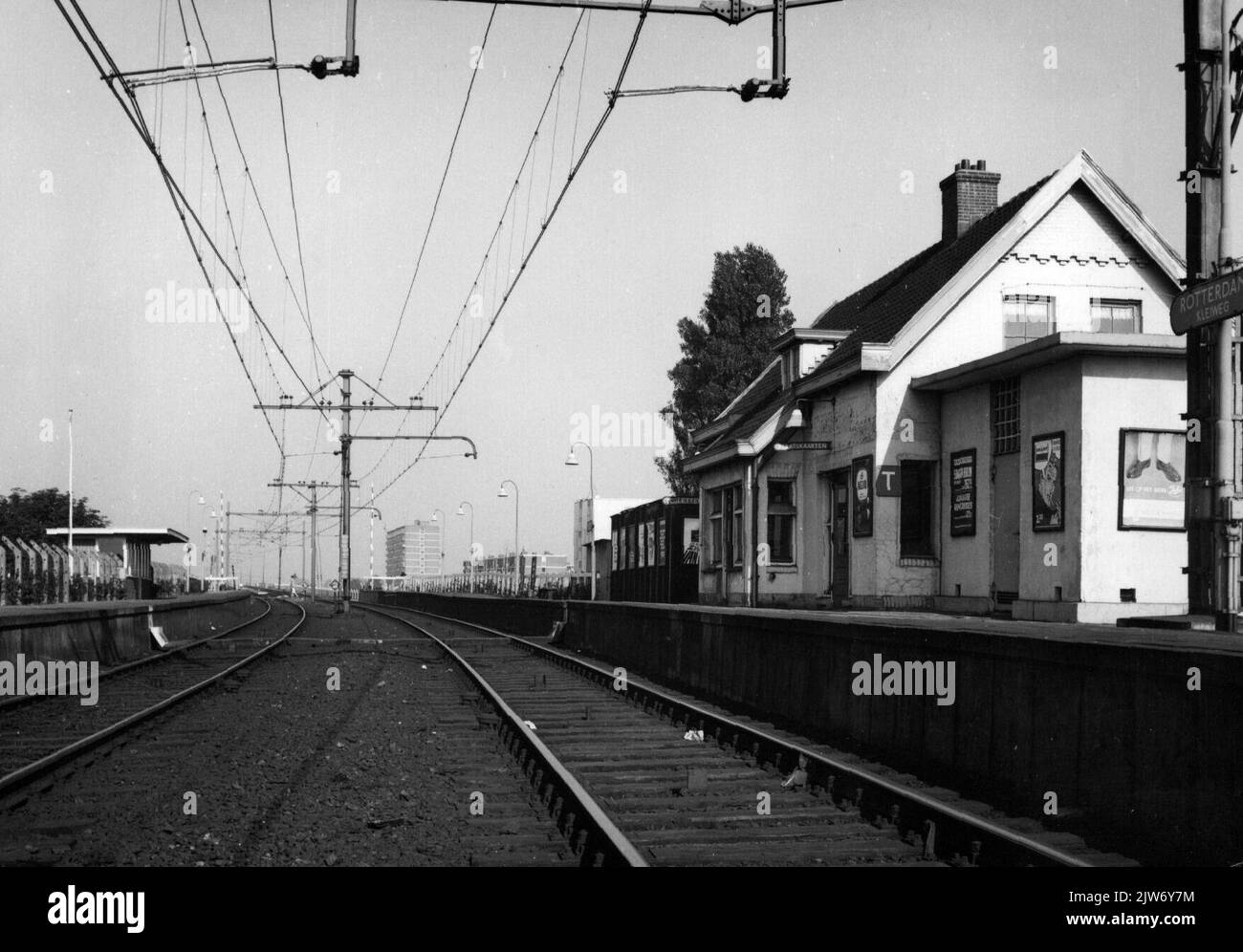 View of the tracks and the platforms of the N.S. station Rotterdam ...