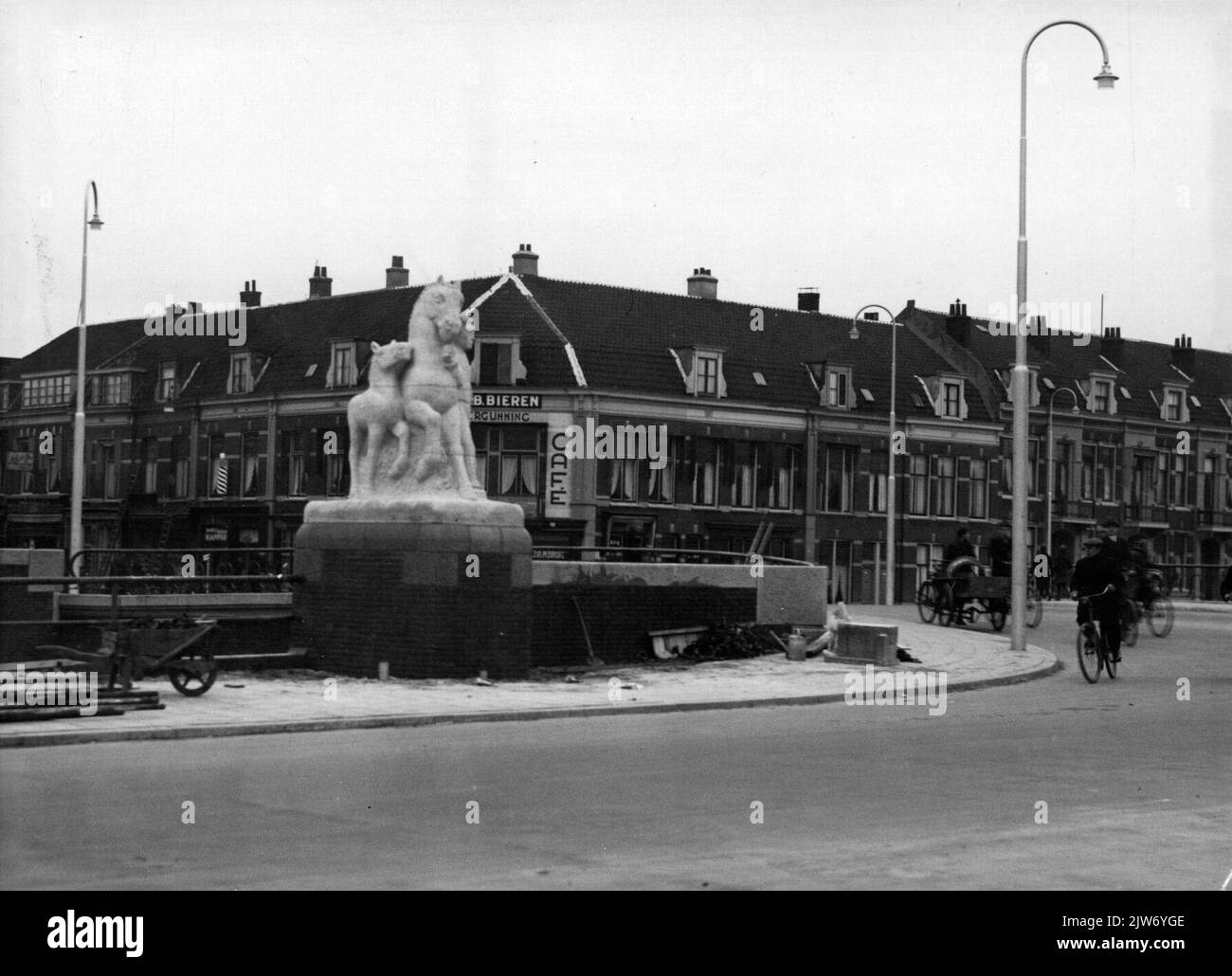 View of the almost completed new Dambrug over the Leidsche Rijn in ...