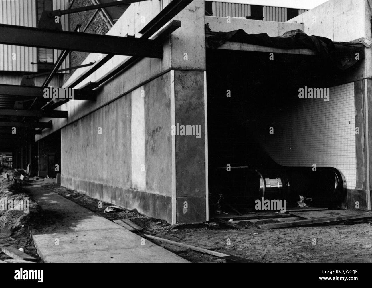View of the new fourth platform of the N.S. station Utrecht et al. in ...