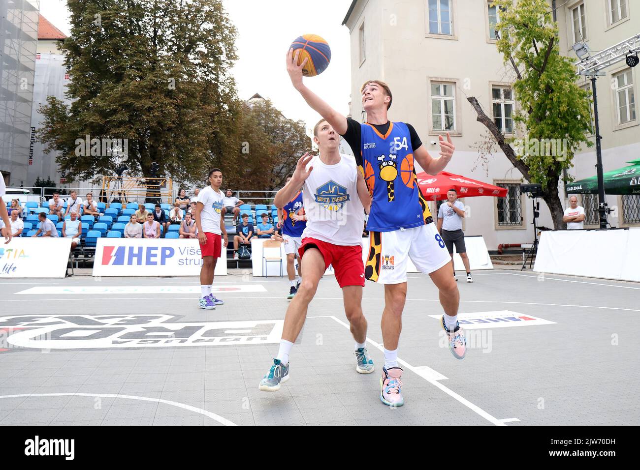 FIBA 3x3 Quest tournament held at Upper town in Zagreb, Croatia on ...