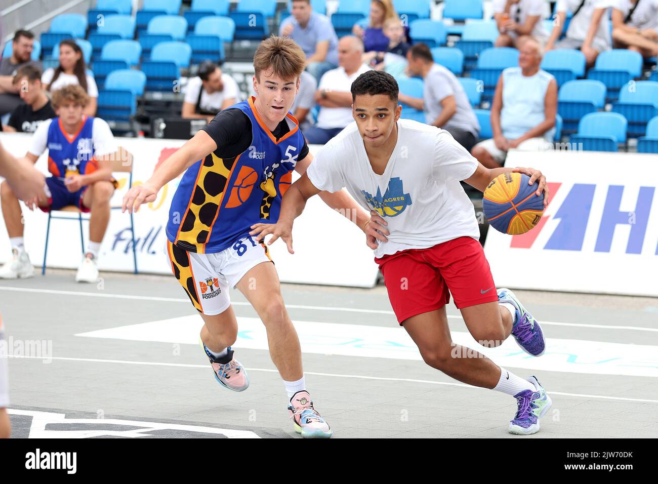 FIBA 3x3 Quest tournament held at Upper town in Zagreb, Croatia on ...