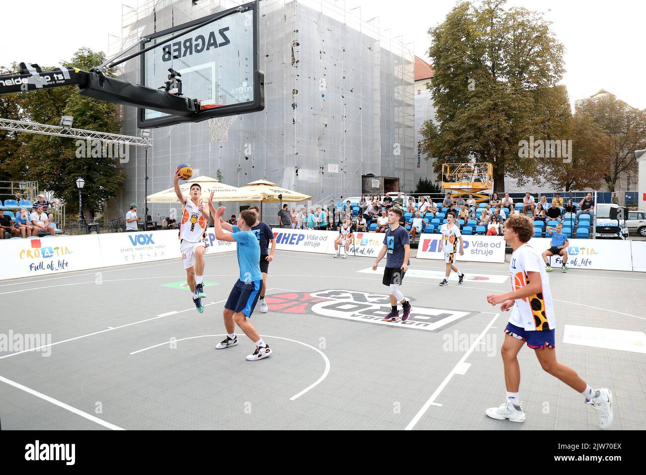 FIBA 3x3 Quest tournament held at Upper town in Zagreb, Croatia on ...