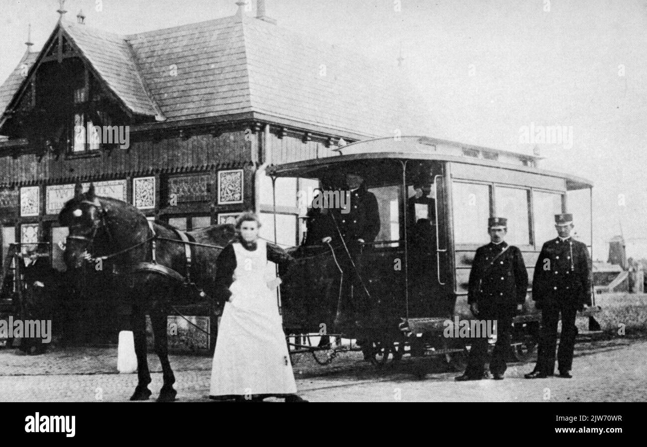 Image of the horse tram of the tram and barged service (for) Vreeswijk ...