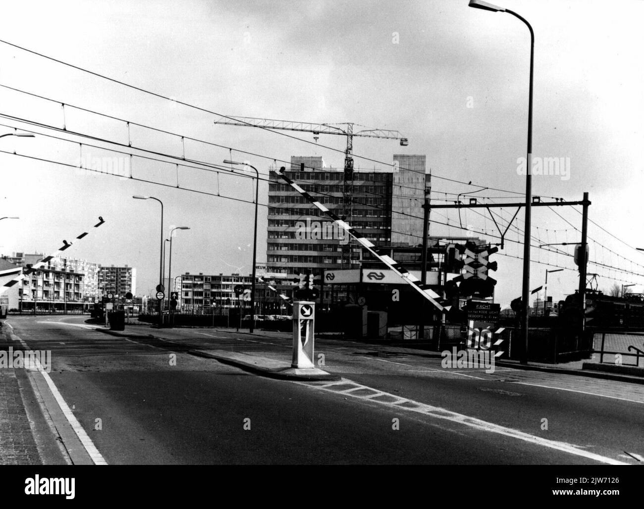 View of the Ahob's secure railway crossing on Tiberdreef/MR. Tripkade ...
