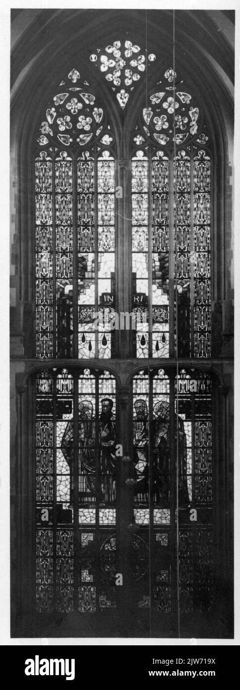 Interior of the Domkerk (Domplein) in Utrecht: Evangelist window, by ...