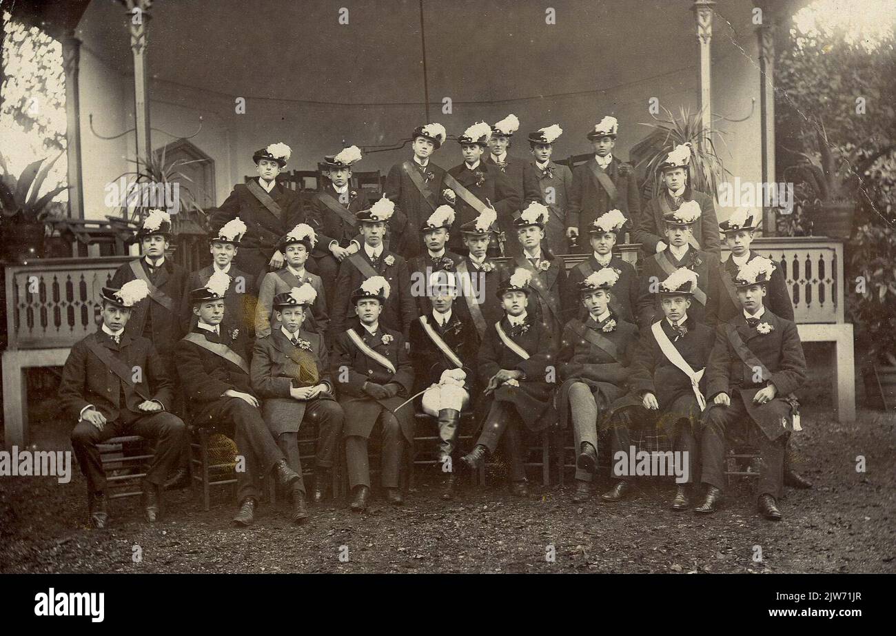 Group portrait of the members of a student association from (probably ...