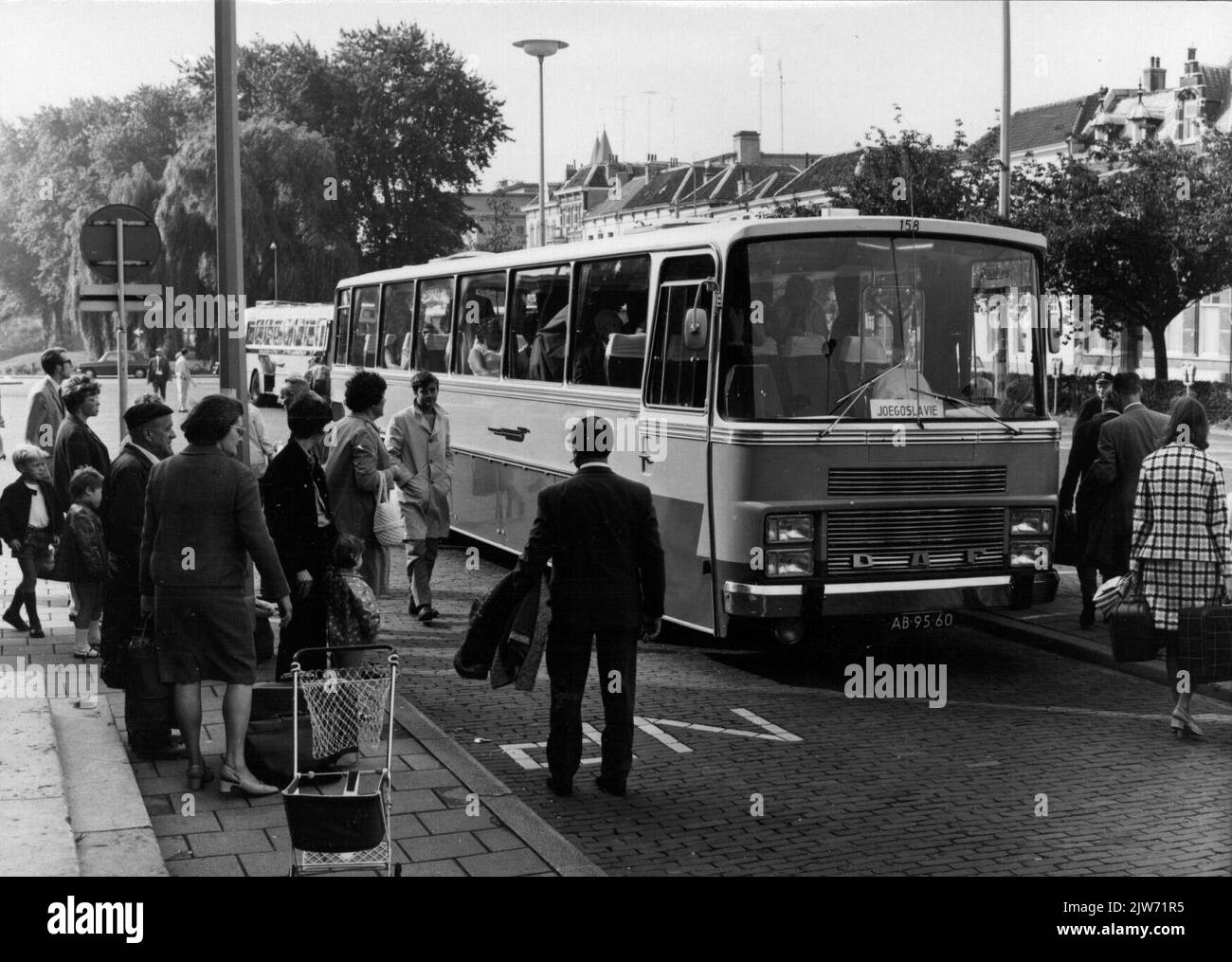 Image of a DAF bus of the G.T.W. With a travel group with destination ...