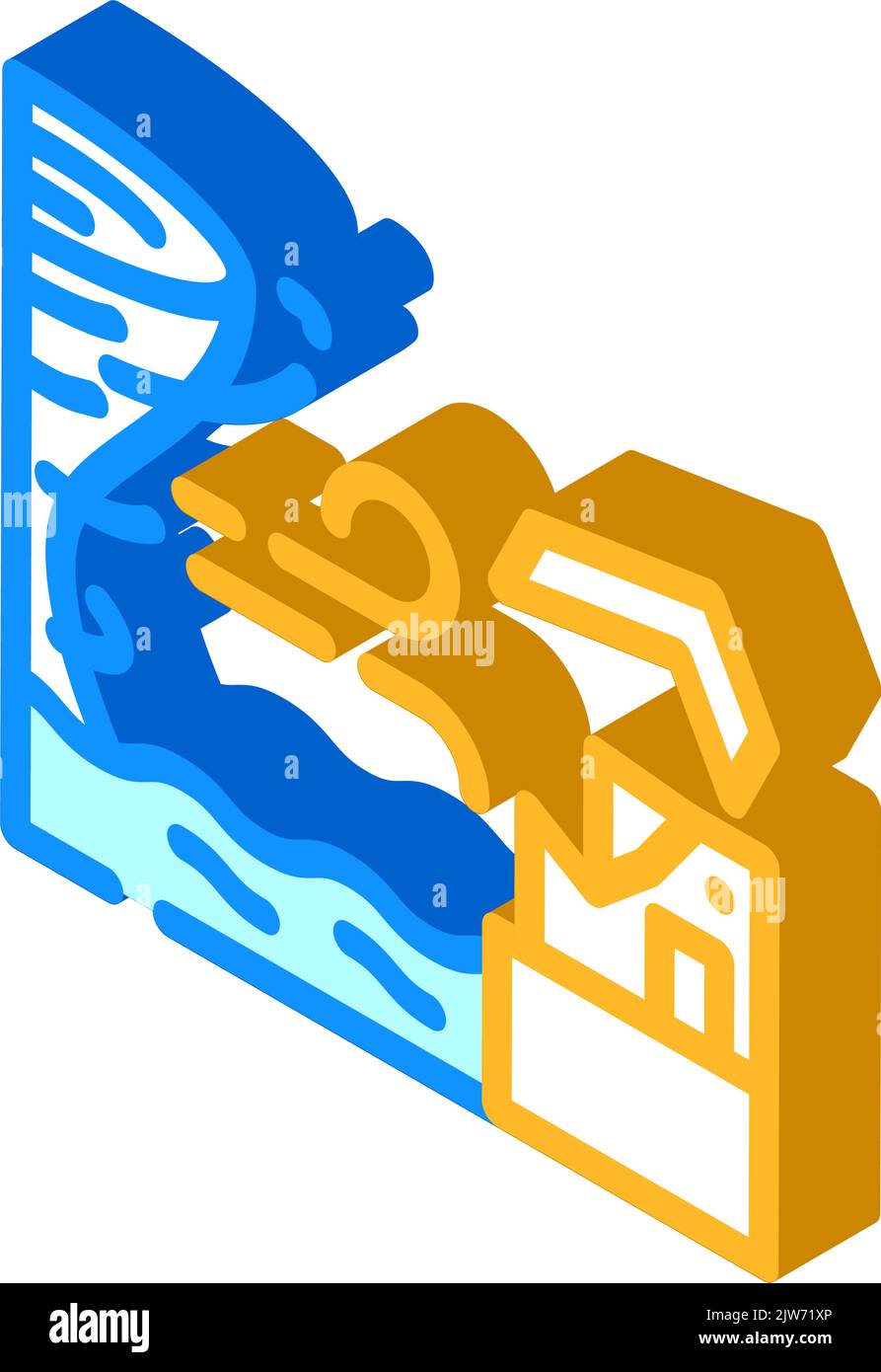 typhoon weather isometric icon vector illustration Stock Vector Image ...