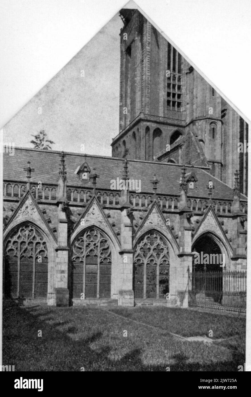 View of the western arm of the crucifix of the Domkerk (Domplein) in ...