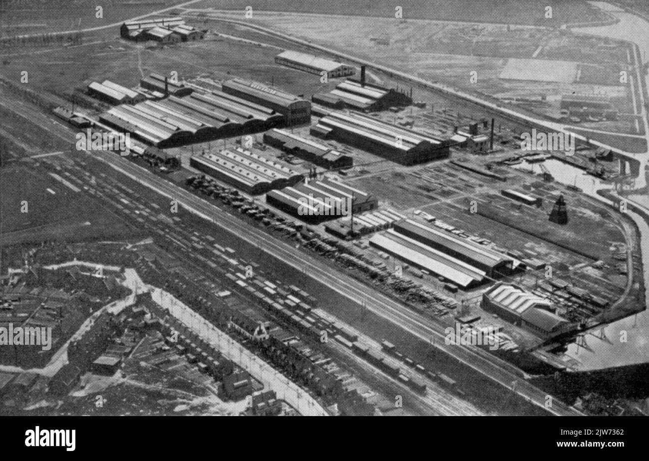 Aerial photo of the factory site of the Nederlandsche Fabriek van ...