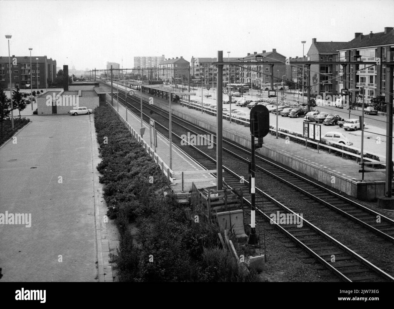 View of the platforms of the N.S. station Rijswijk in Rijswijk Stock ...