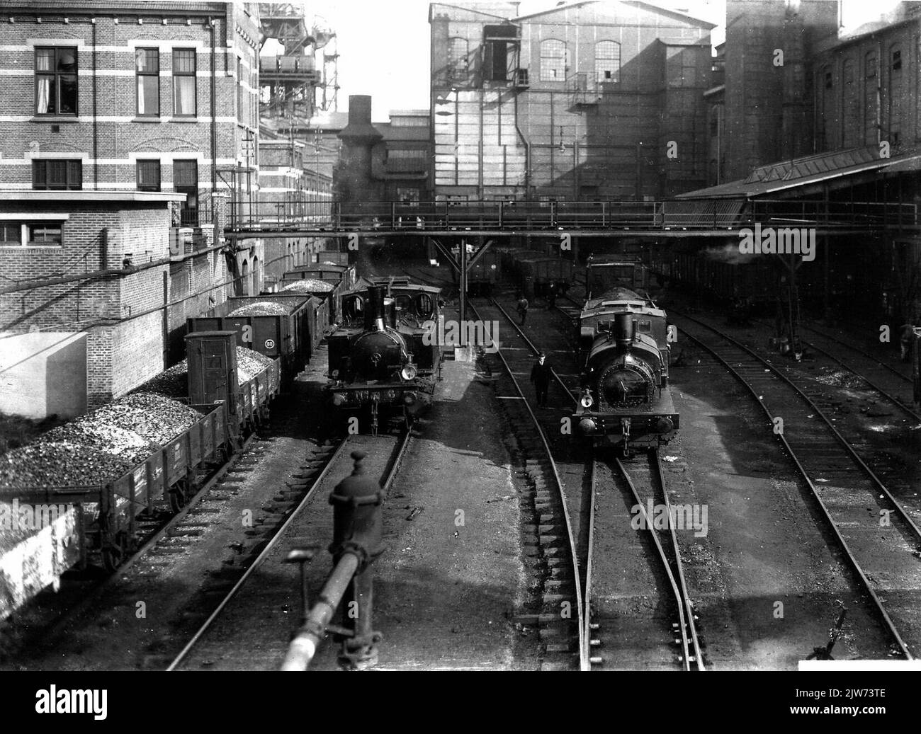 View of the yard at the loading place of the State Mine Wilhelmina in ...
