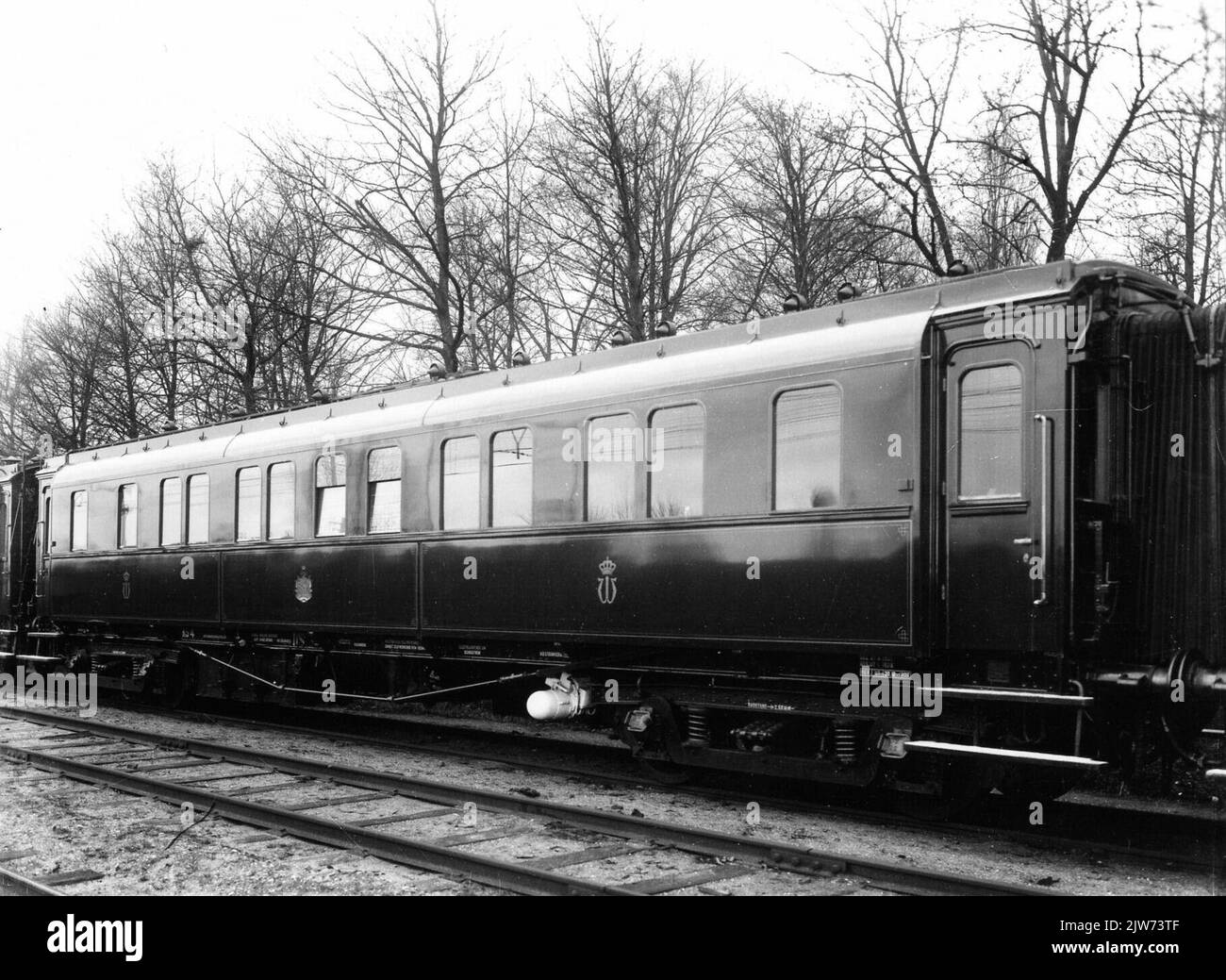 Image of the NS 4 salon car of the Royal Train of the N.S. in Lunetten ...