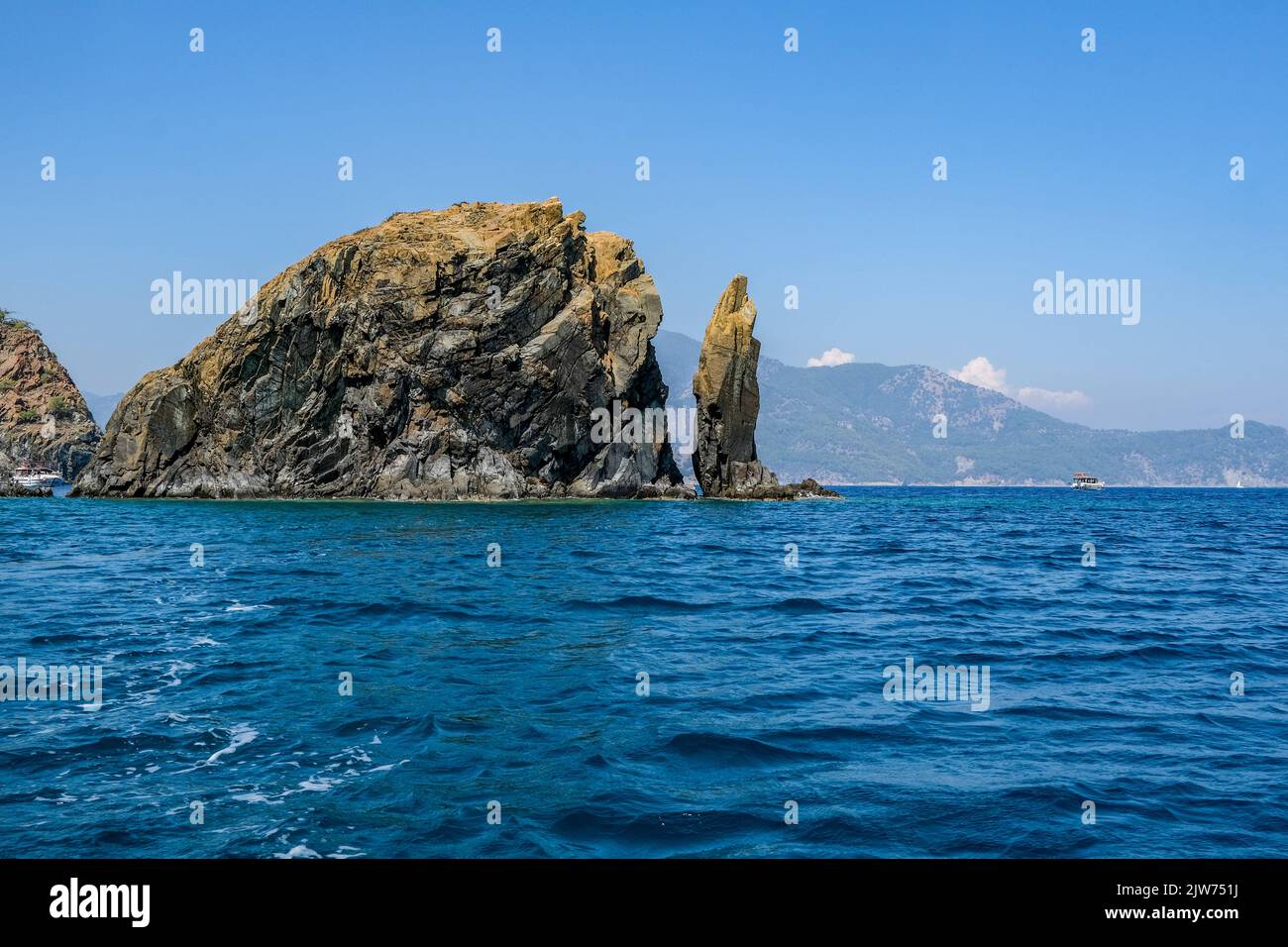 Steep rocks and caves are worth seeing. Boat tours are made to the ...