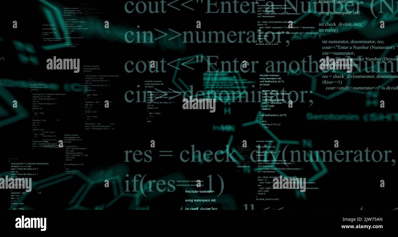 Image of data processing on black background. global technology and ...