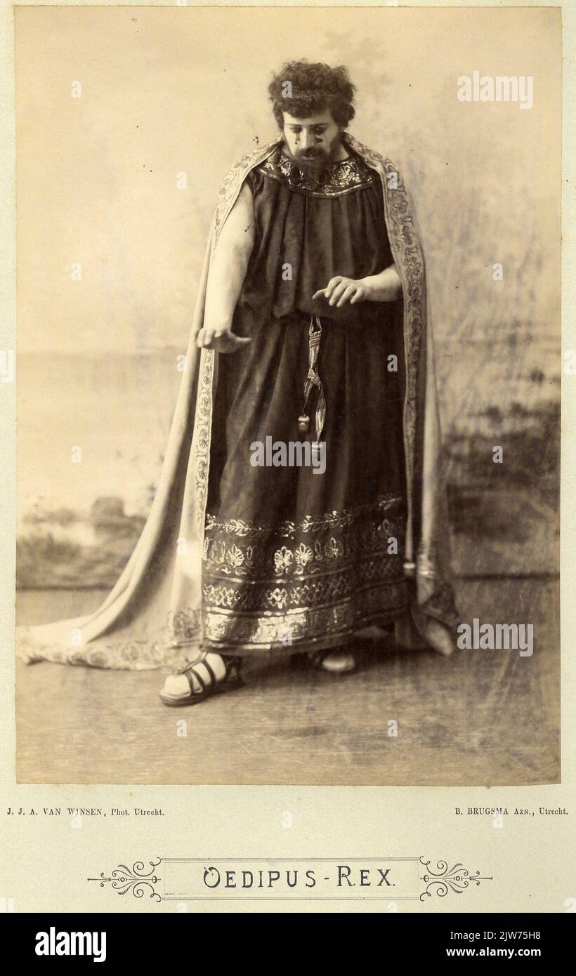 Image of King Oedipus, played by J.J. Jansen, in the play Oedipus Rex ...