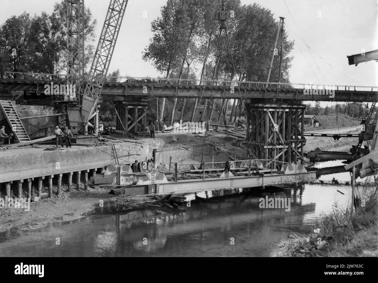 View of the railway bridge over the Zuid Willemsvaart in Weert Stock ...