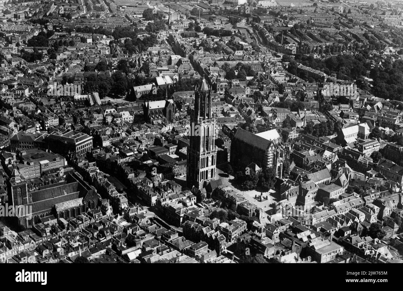Aerial photo of the northern part of the inner city of Utrecht, from ...
