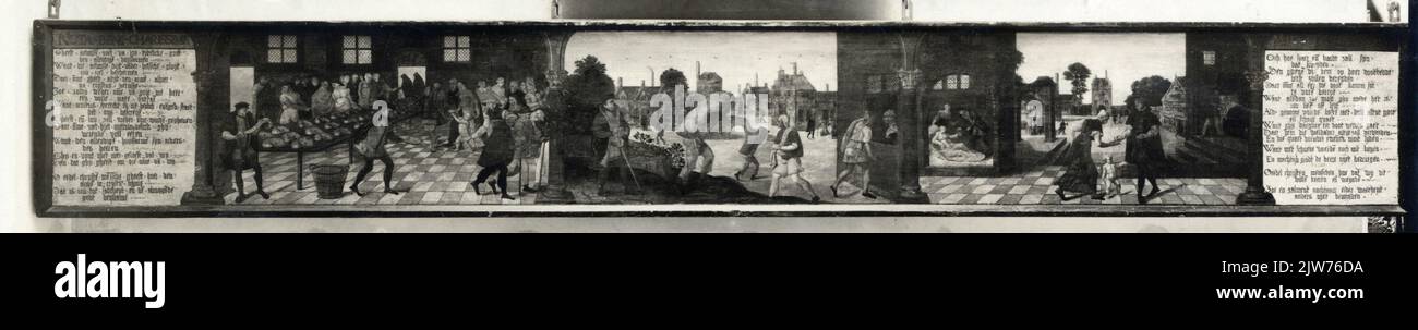 Image of the front of the painted board with the charity works of the ...