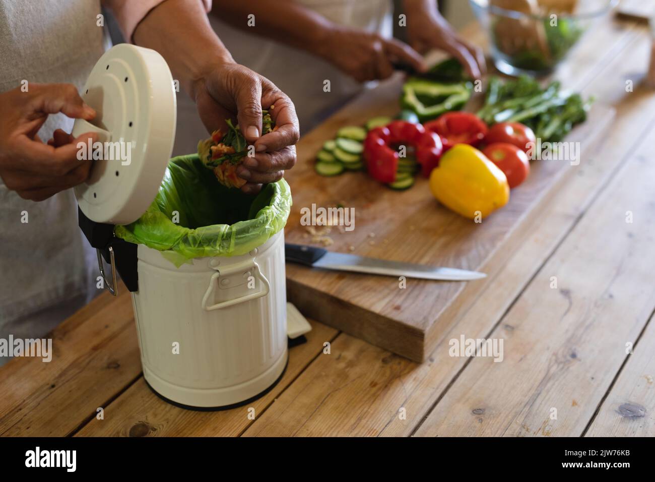 Senior couple throwing vegetable hi-res stock photography and images ...