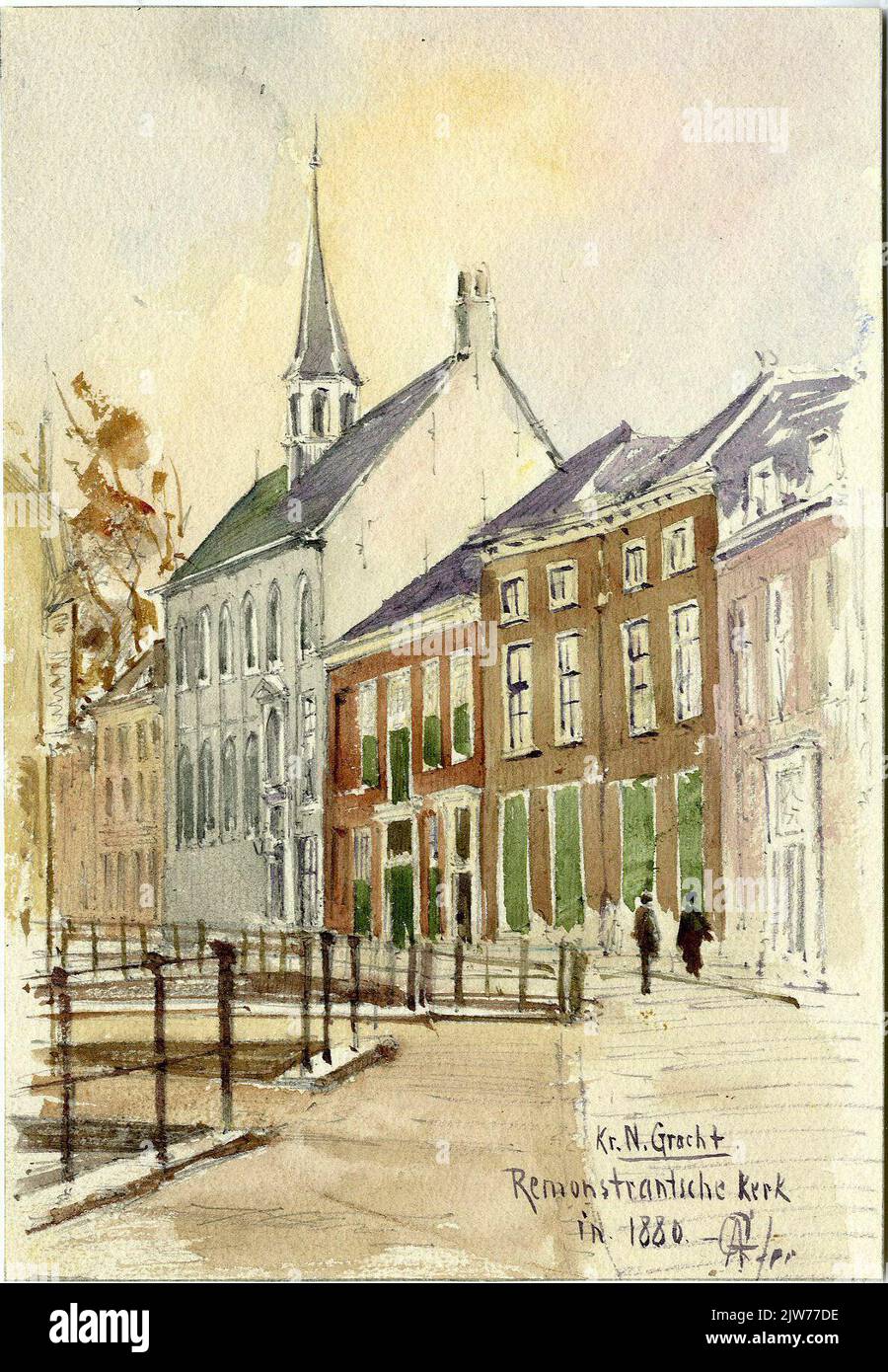 Kr. N. Gracht / Remonstrant Church / in 1880 Stock Photo - Alamy