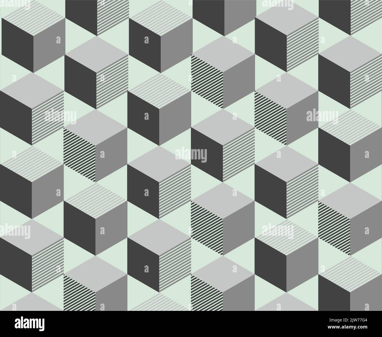Vector illustration geometric modern of monochrome cubes. Abstract ...
