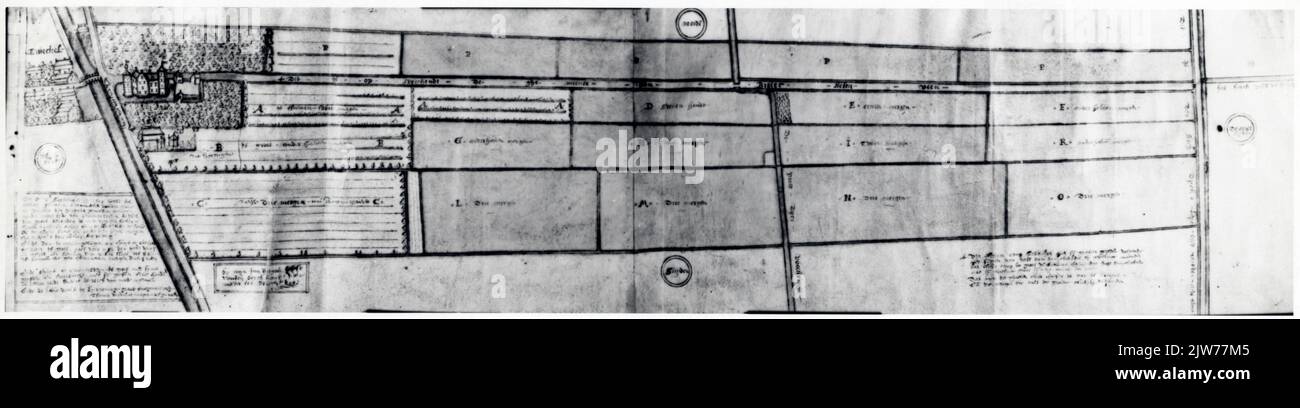 Map of the lands at the Gunterstein Castle near Breukelen Stock Photo ...
