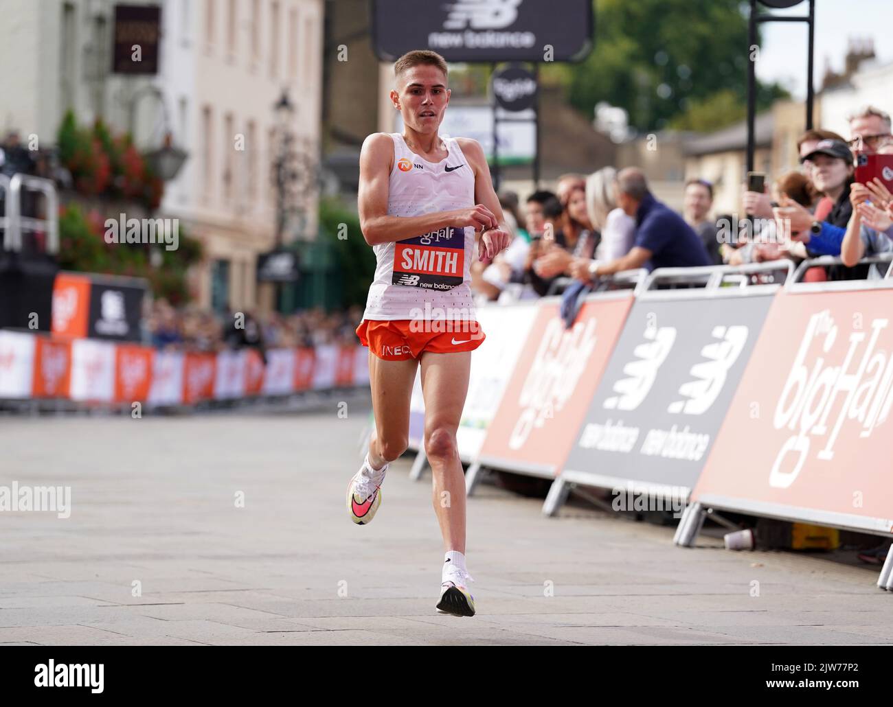 Jake Smith finishes third in the Big Half, which runs from Tower Bridge ...
