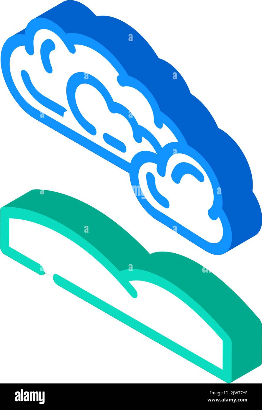 cloudy weather isometric icon vector illustration Stock Vector Image & Art - Alamy