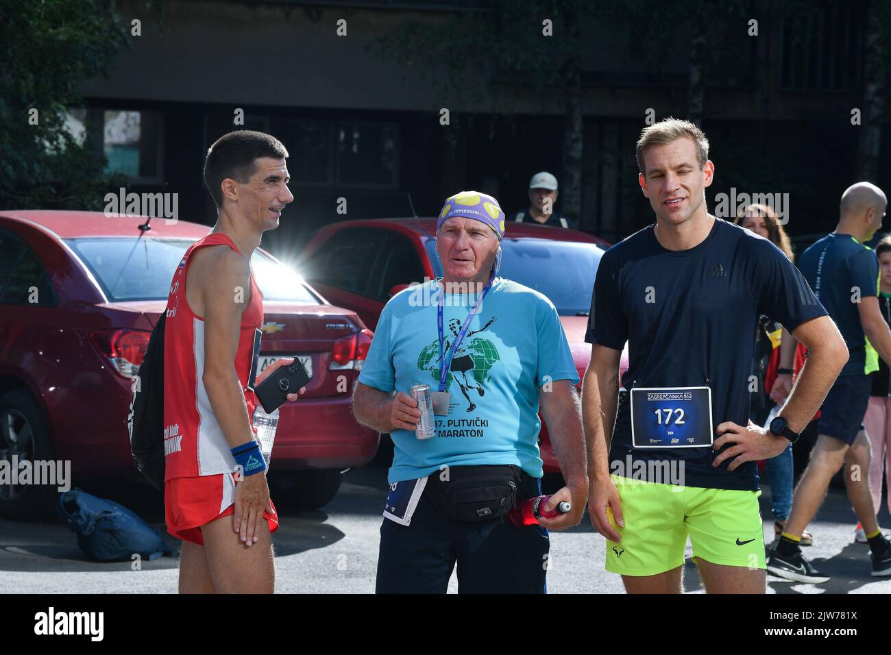 People runs during an 512 stairs race in Zagreb, Croatia on September 3 ...