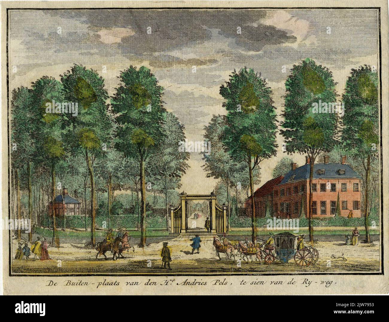 The outside - place of the Hr. Andries Pels, / in Sien van de Ry - Weg ...