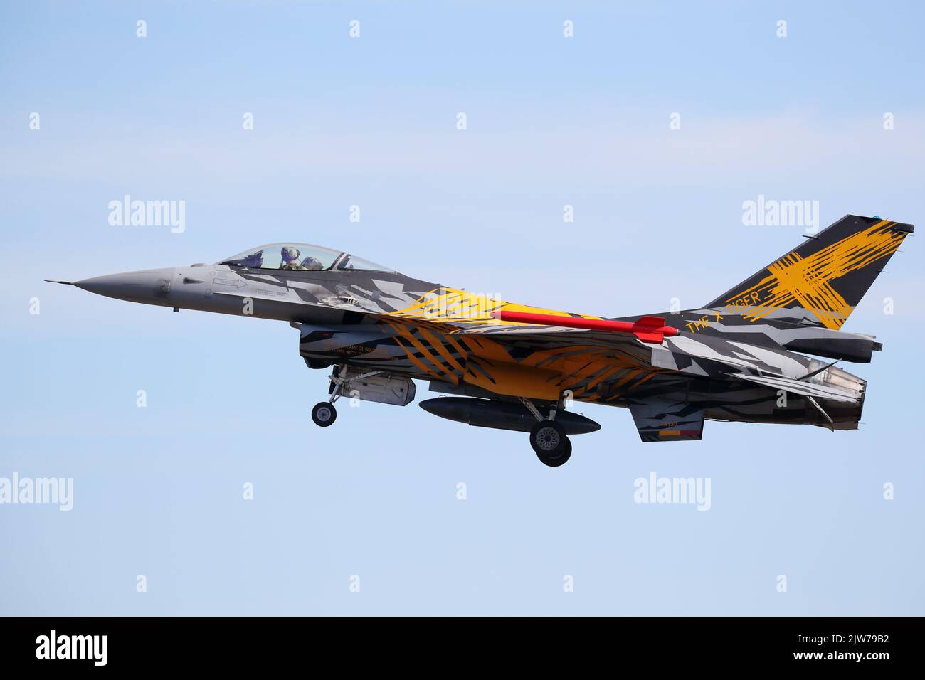 Fairford, UK, 14th July 2022, A Belgian General Dynamics F-16 in X ...