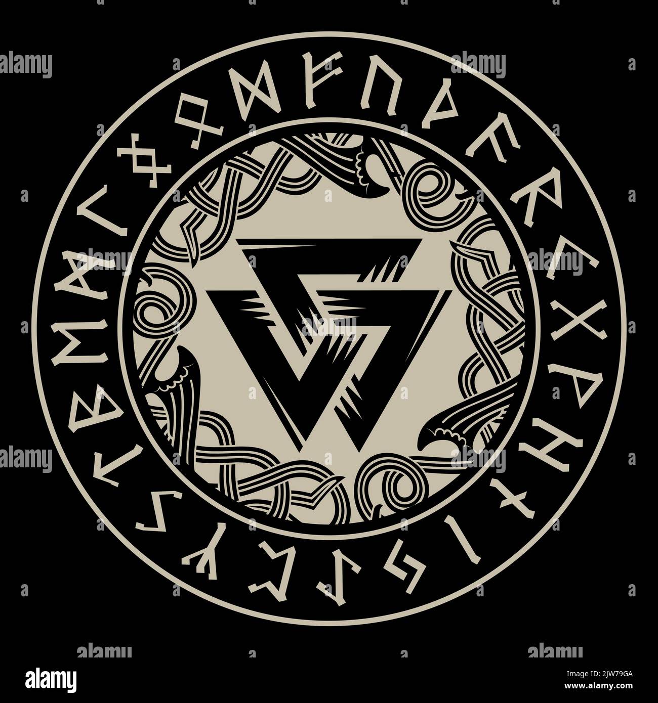 Round Celtic, Scandinavian Design, Celtic pattern Stock Vector Image ...