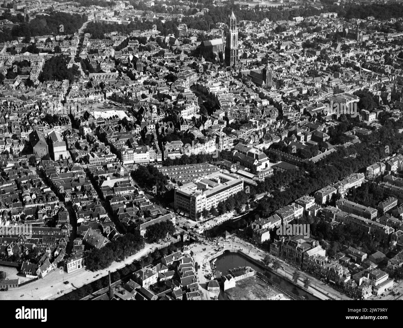 Aerial view commerce square in Black and White Stock Photos & Images ...