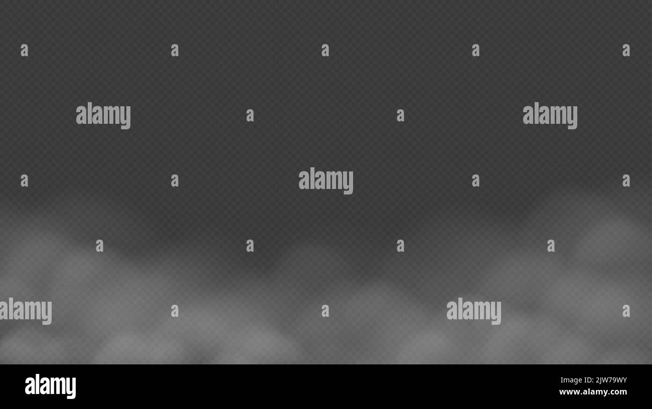 Fog or smoke isolated on transparent background. Realistic smog, haze ...