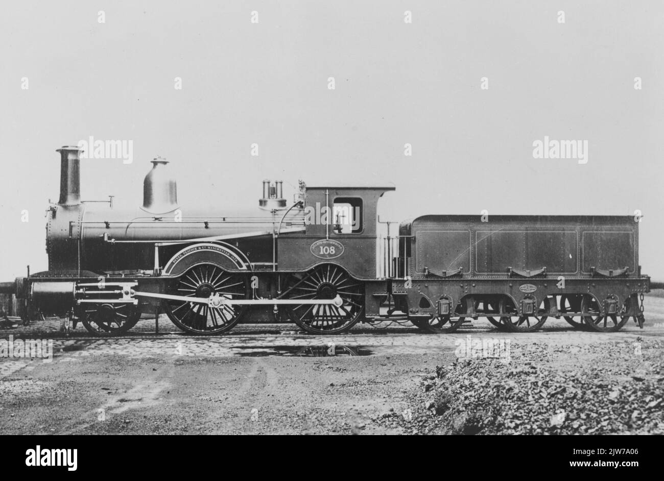 Image of the steam locomotive No. 108 from the series 101-150 of the S.S. (State Railways) later ...